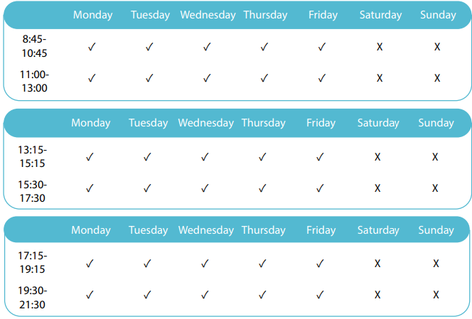 Timetable – Kingston International English College